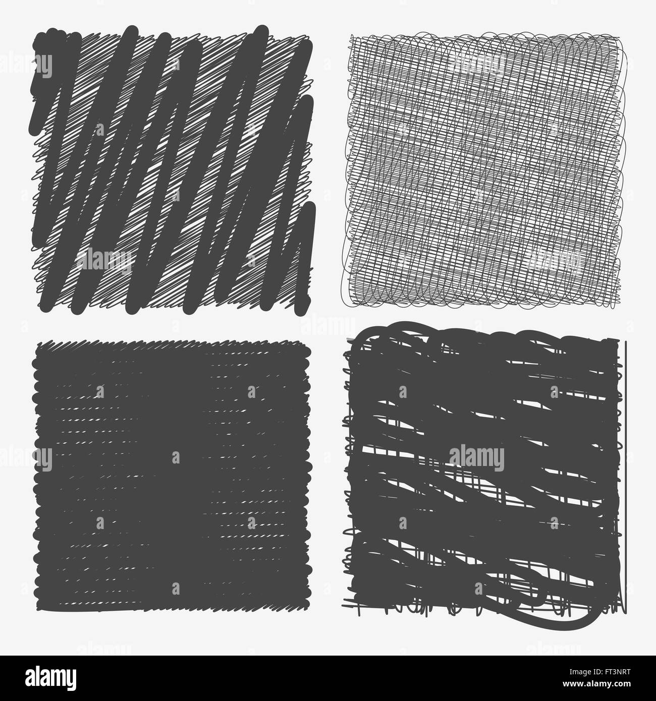 Collection of backgrounds with linear doodles Stock Vector Image & Art ...