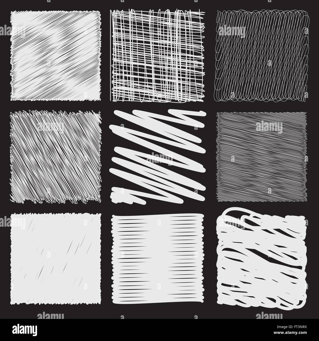Collection of backgrounds with linear doodles Stock Vector Image & Art ...
