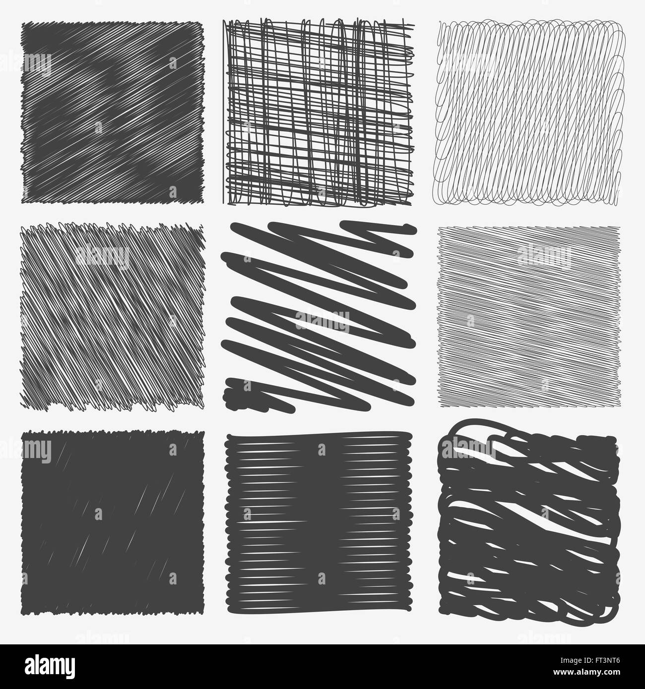 Collection of backgrounds with linear doodles Stock Vector Image & Art ...
