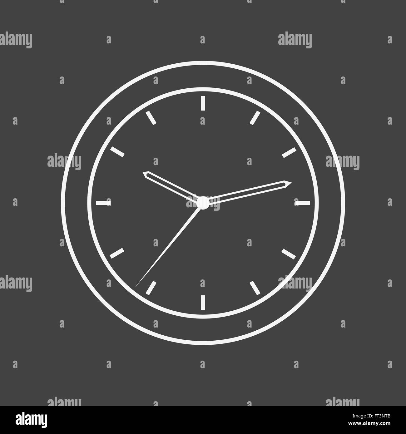 Vector clock illustration on a black background Stock Vector Image ...