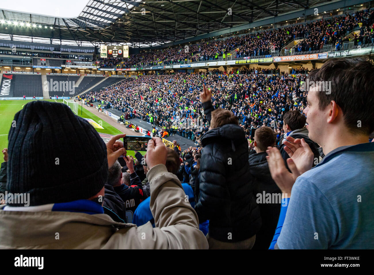 Brighton & Hove Albion Football Fans Celebrate Their Team Scoring A ...