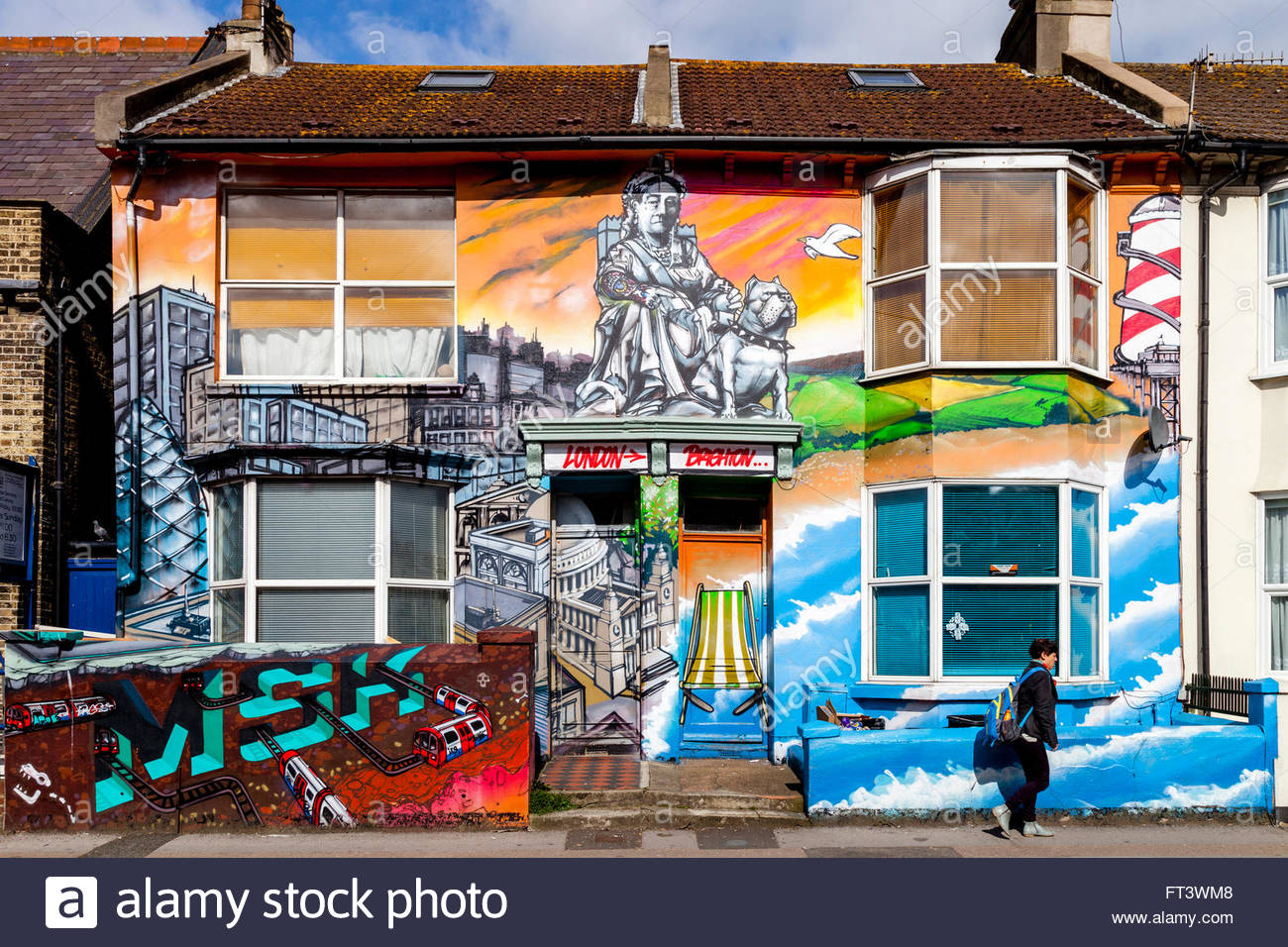 Colourful Houses Brighton Stock Photos & Colourful Houses Brighton ...