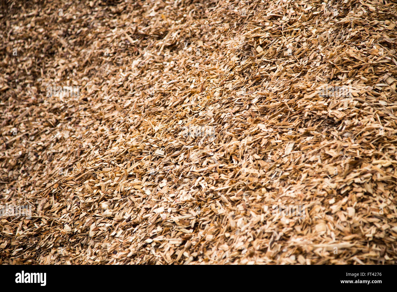 natural cedar mulch in a large pile for landscaping at garden centre ...