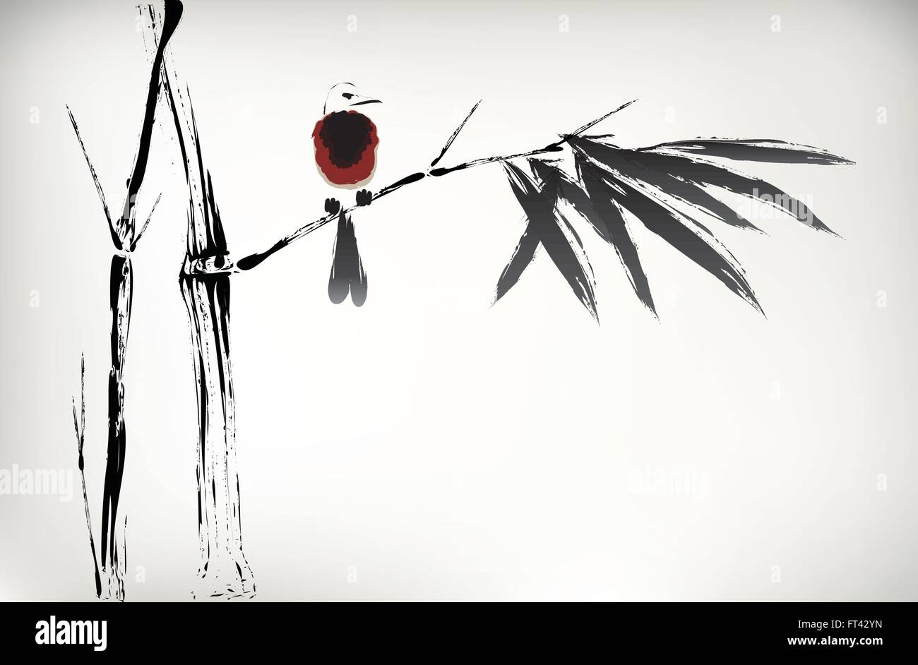 Chinese birds ink Stock Vector Images - Alamy