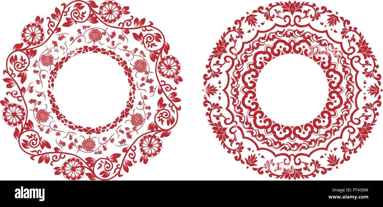 floral frame pattern Stock Vector Image & Art - Alamy