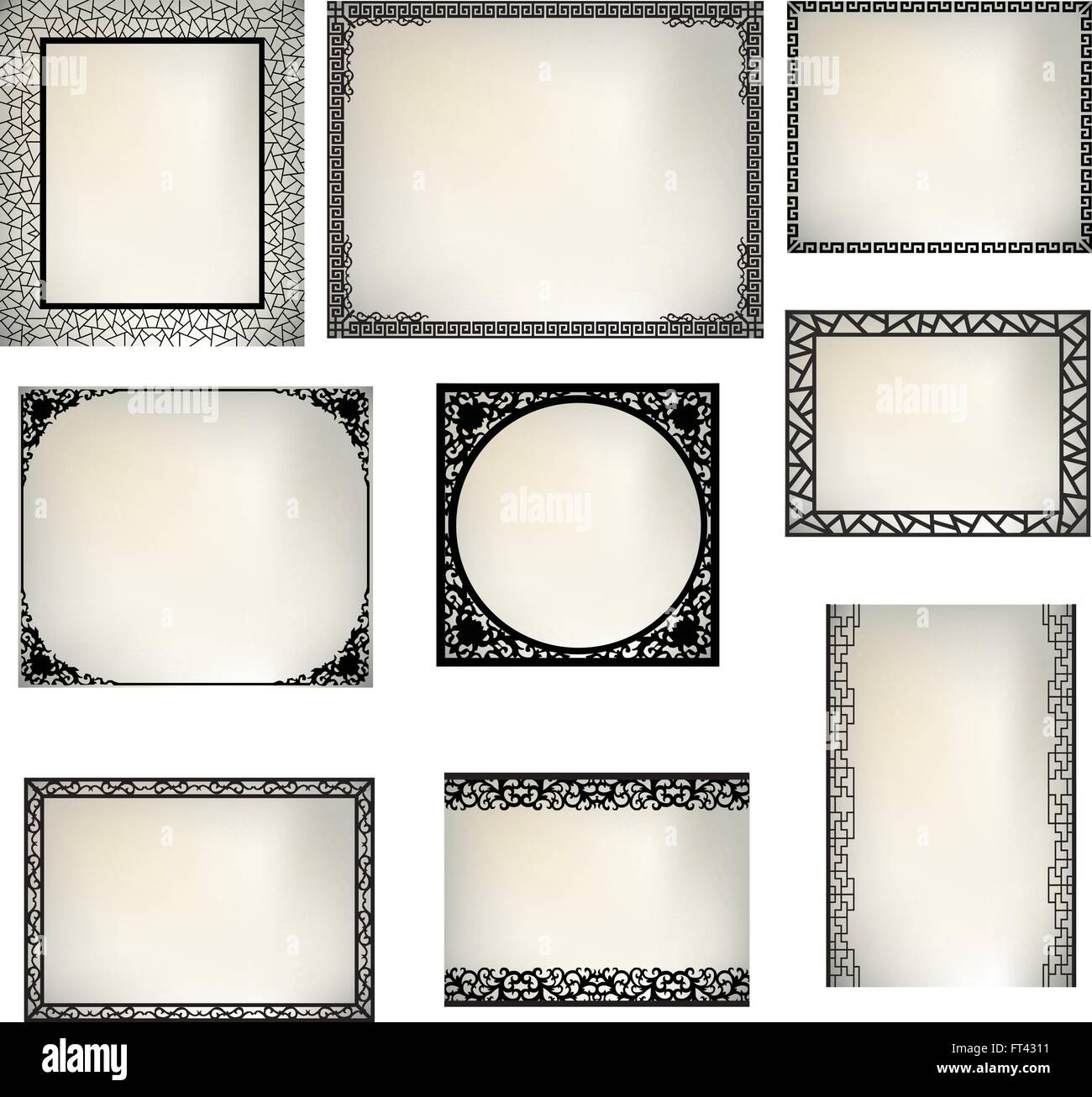 vector frame set Stock Vector Image & Art - Alamy