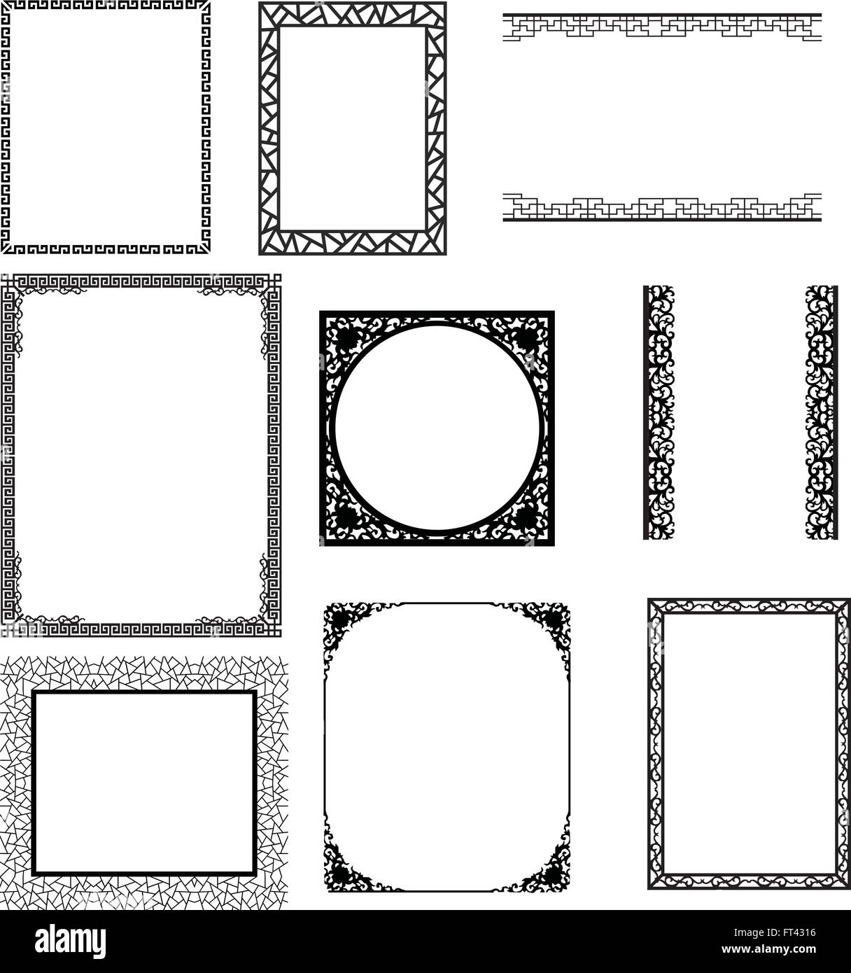 floral frame pattern Stock Vector Image & Art - Alamy