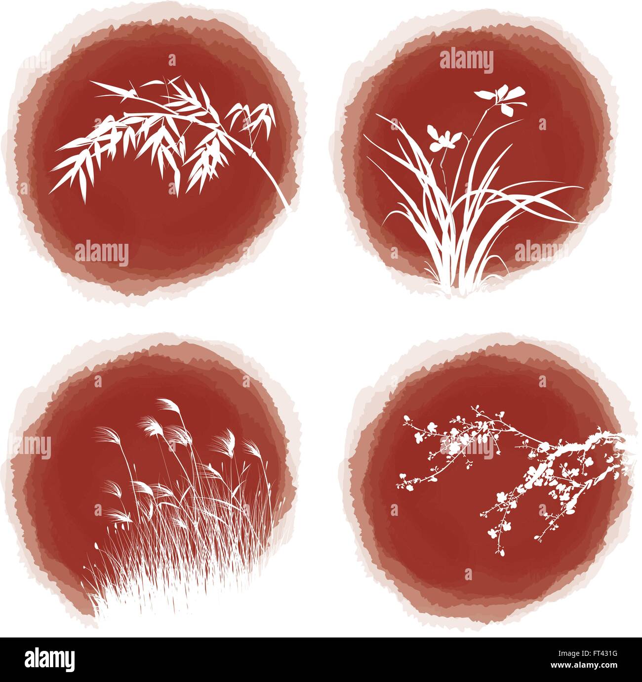 ink drop plant Stock Vector Image & Art - Alamy