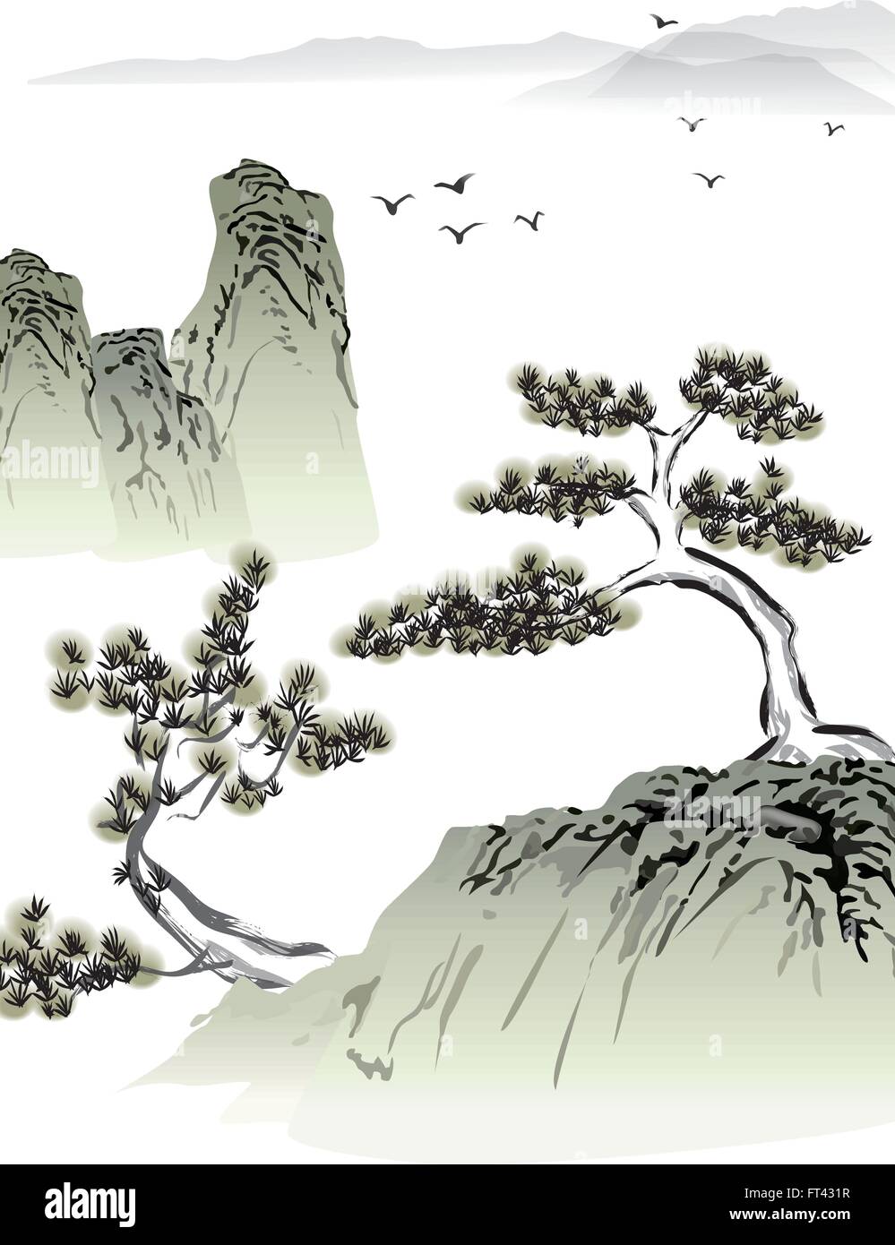 East asian theme Stock Vector Images - Alamy