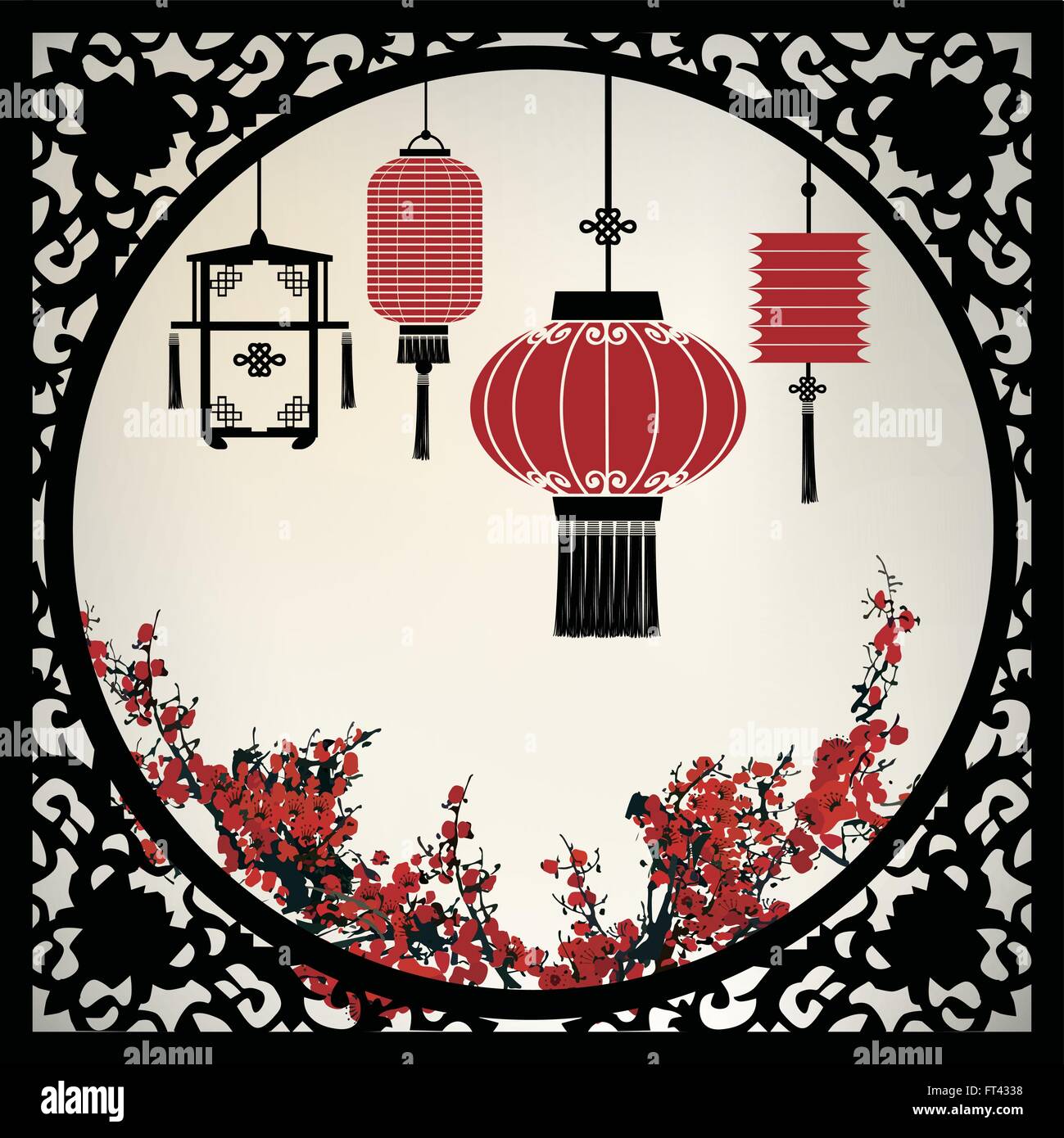 Mid autumn festival chinese new year frame hi-res stock photography and ...