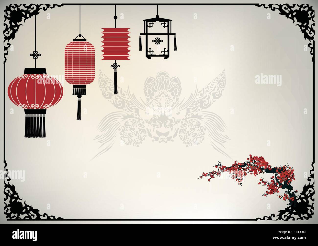 Mid autumn festival chinese new year frame hi-res stock photography and ...