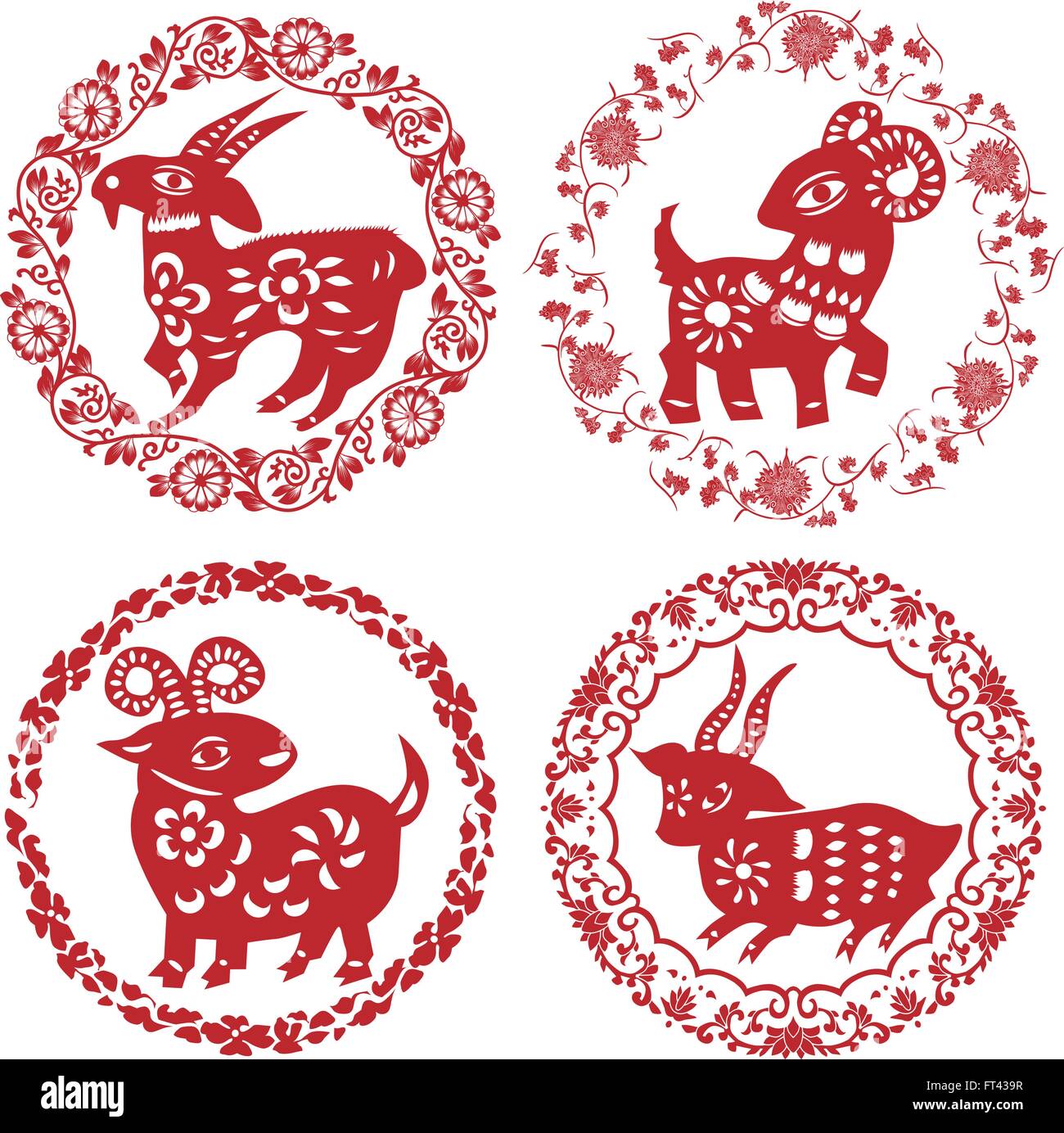 sheep paper cut Stock Vector Image & Art - Alamy