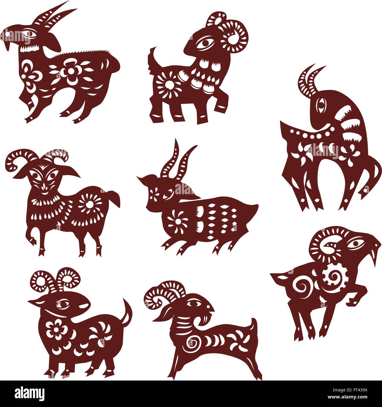 sheep paper cut Stock Vector Image & Art - Alamy