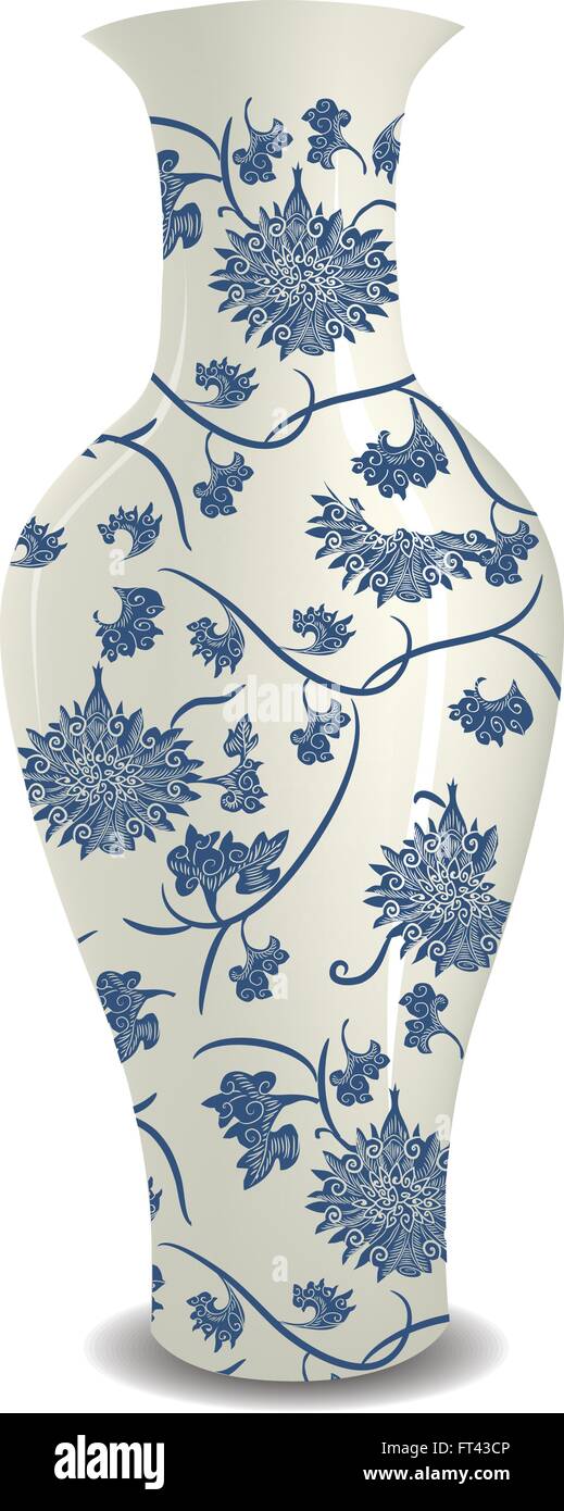 Chinese old vase Stock Vector Images - Alamy