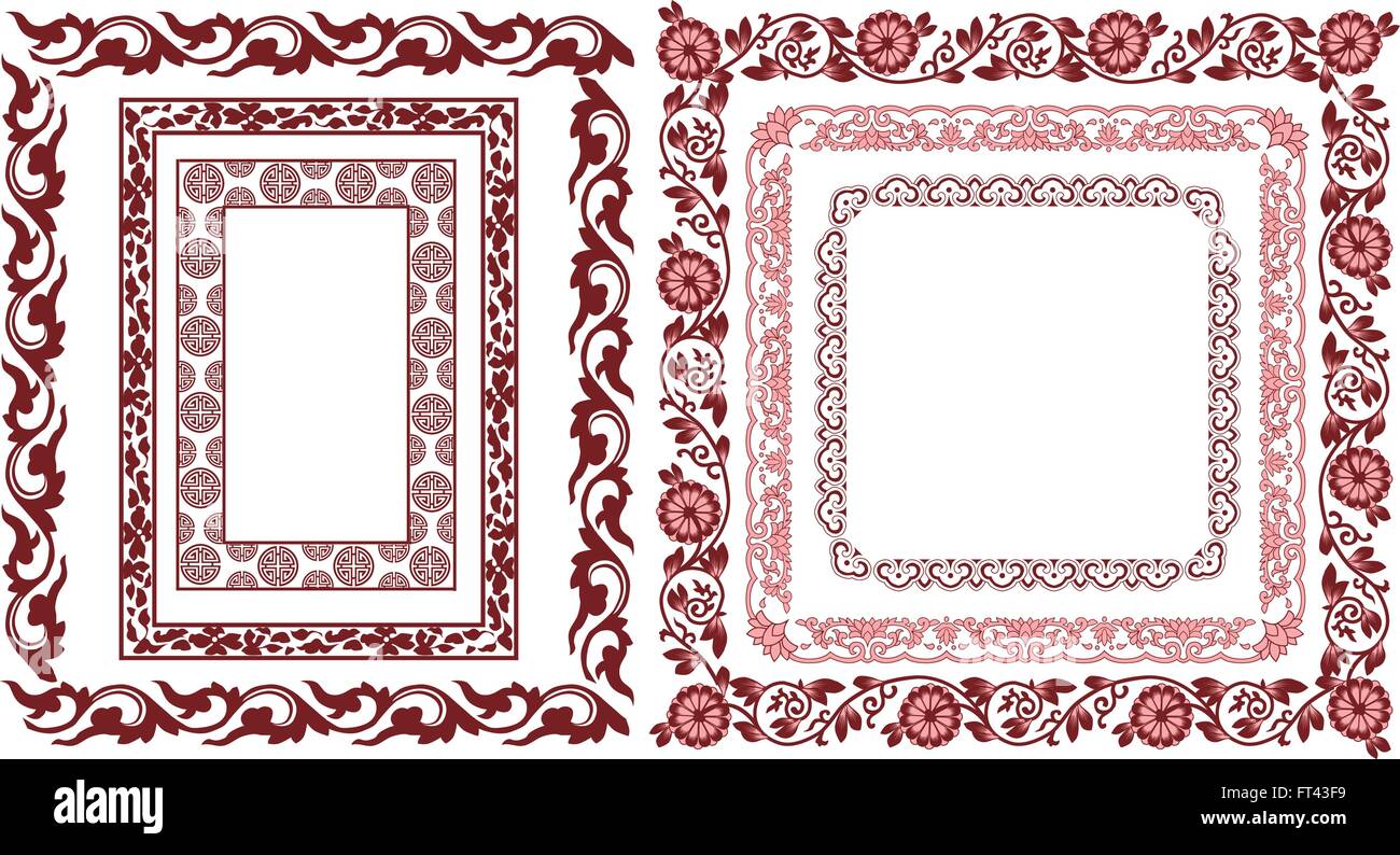 floral frame pattern Stock Vector Image & Art - Alamy