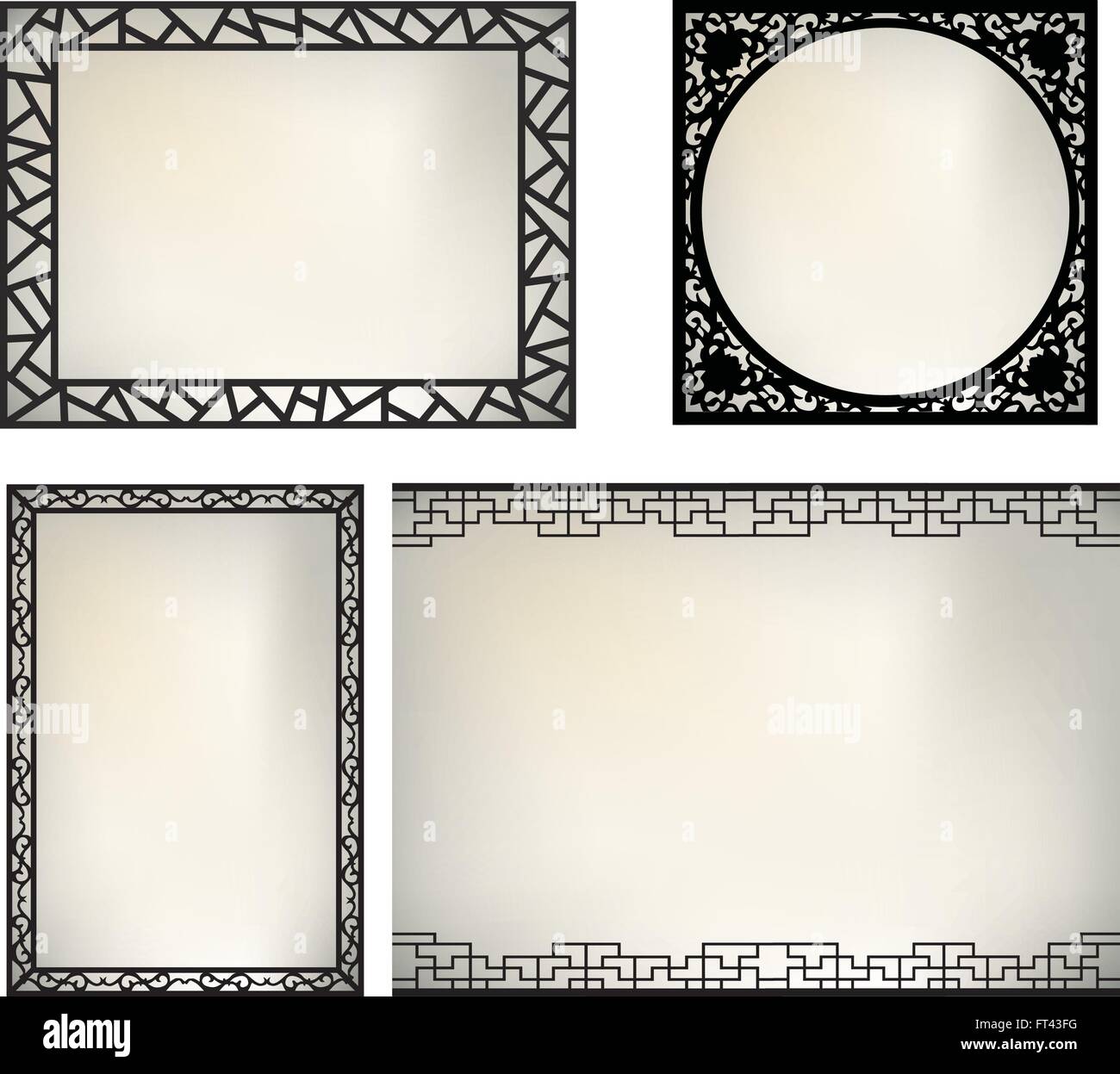 vector frame set Stock Vector Image & Art - Alamy