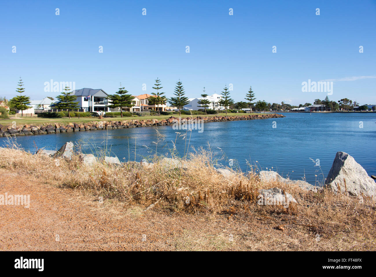Scenic view of Bunbury City skyline Western Australia looking across ...