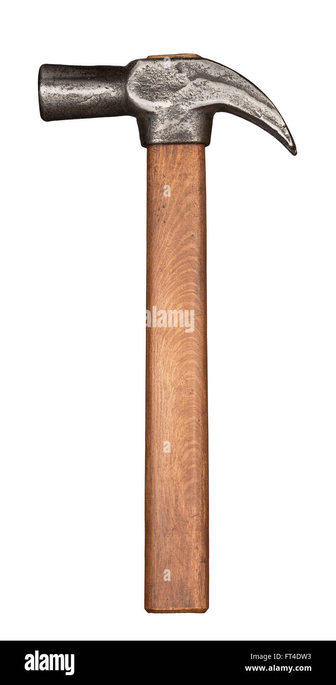 Old rustic hammer with metal head and wooden handle Stock Photo - Alamy