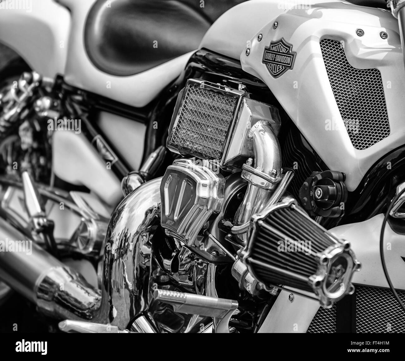 Summer motorbikes Black and White Stock Photos & Images - Alamy