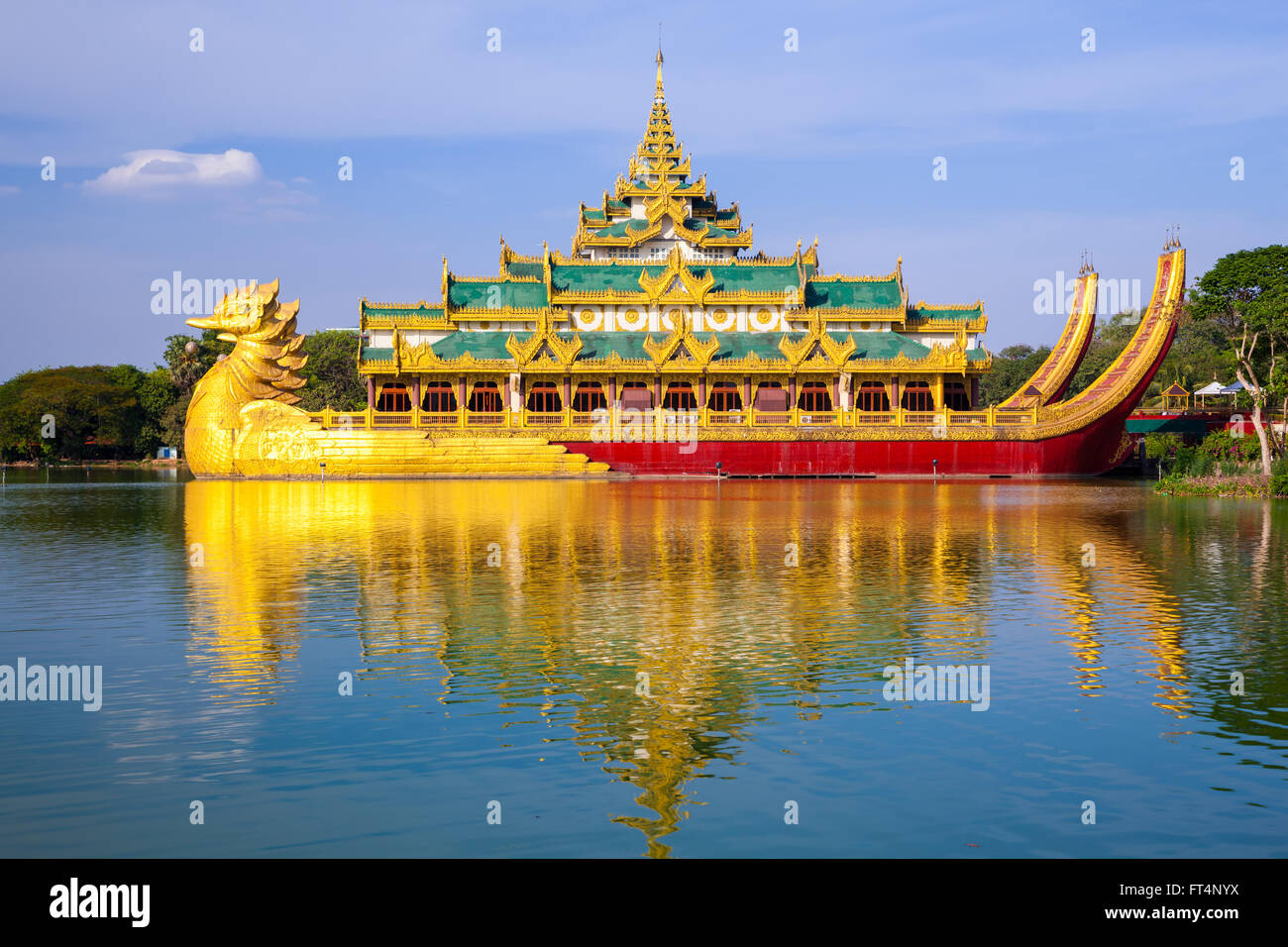 Karaweik palace (replica), Yangon, Myanmar Stock Photo - Alamy