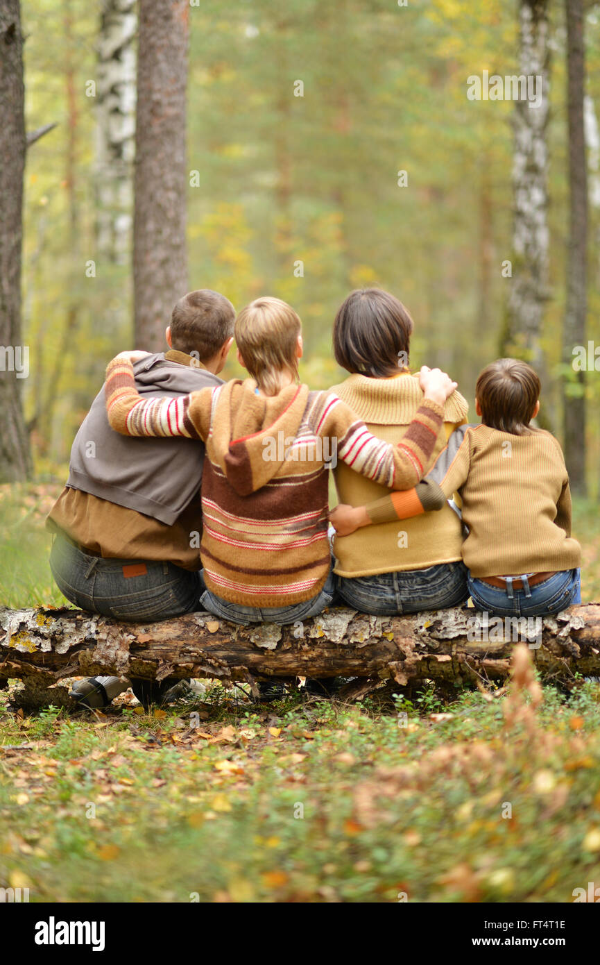 Family of four Stock Photo - Alamy