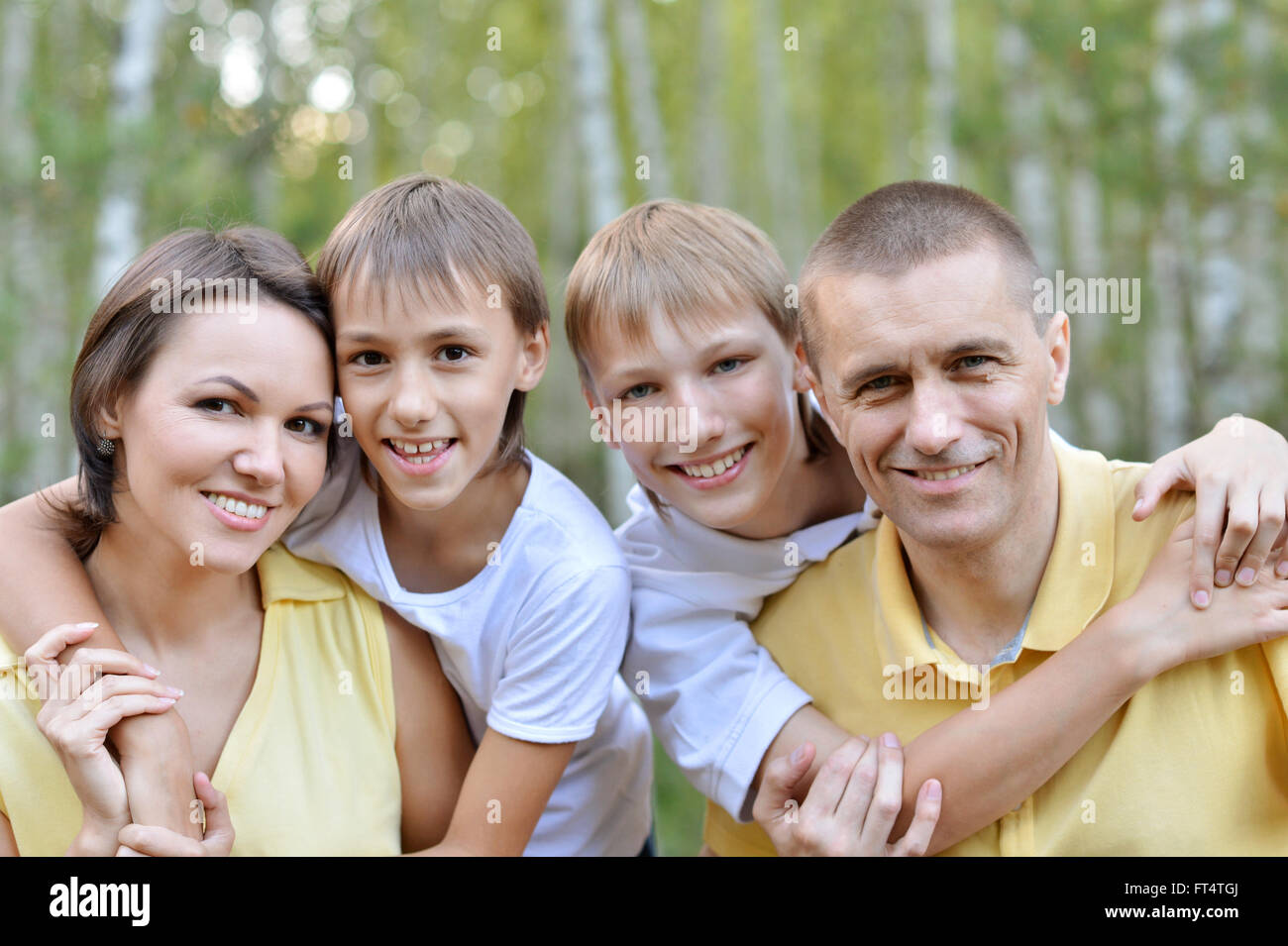 Portrait of happy family Stock Photo - Alamy