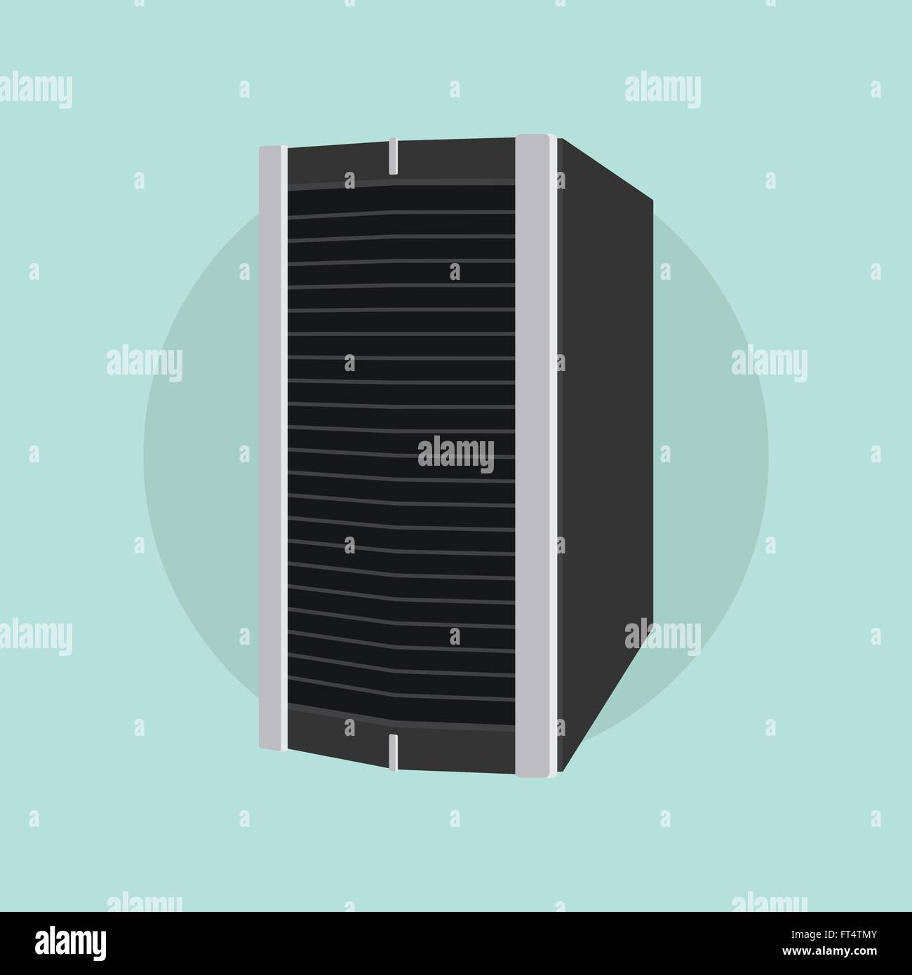 server isolated flat vector with green background Stock Vector Image ...