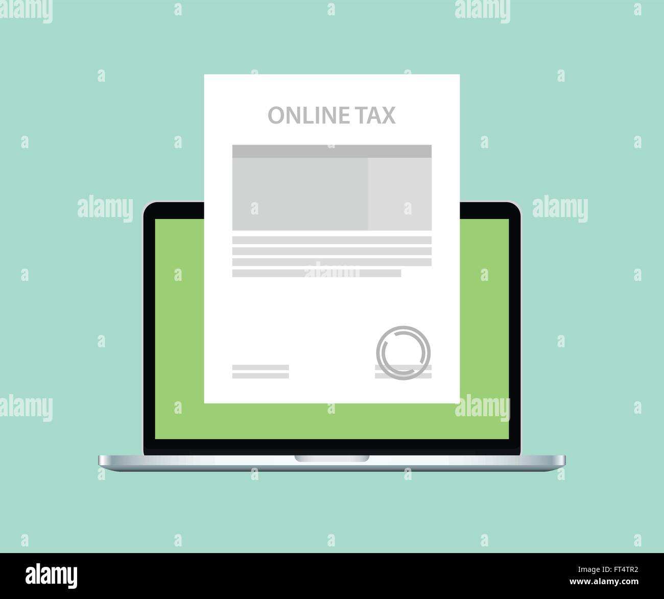 Computer screen monitor invoice Stock Vector Images - Alamy