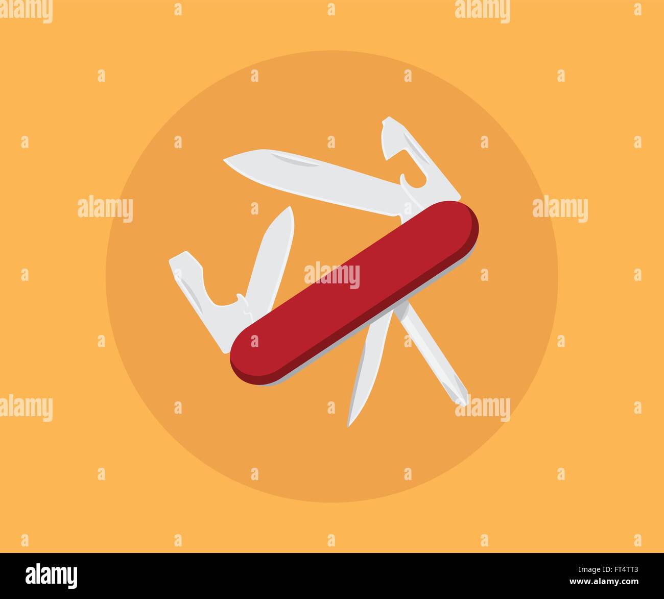 multi tools vector illustration isolated with orange background Stock ...