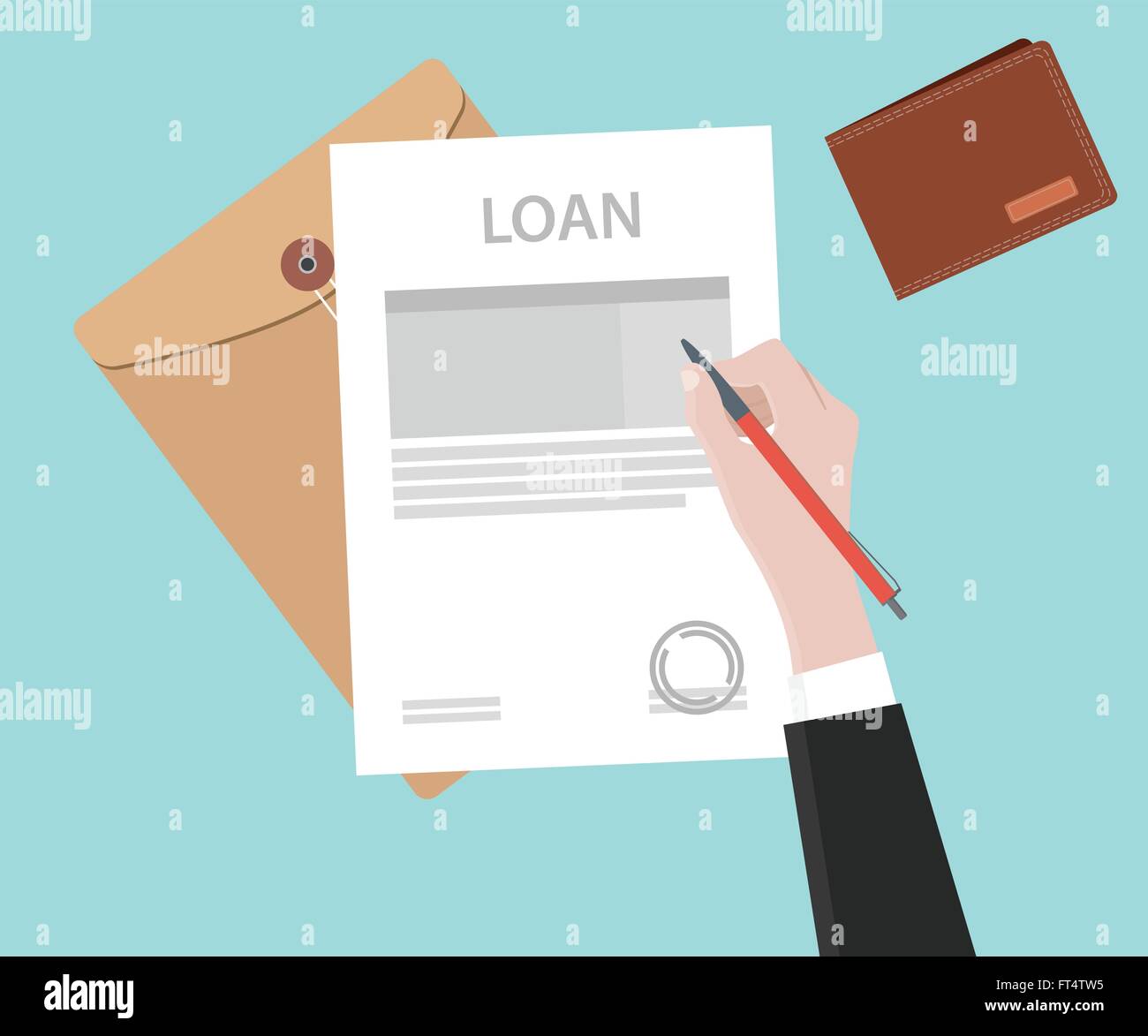 Stamp on a stack of paper Stock Vector Images - Alamy