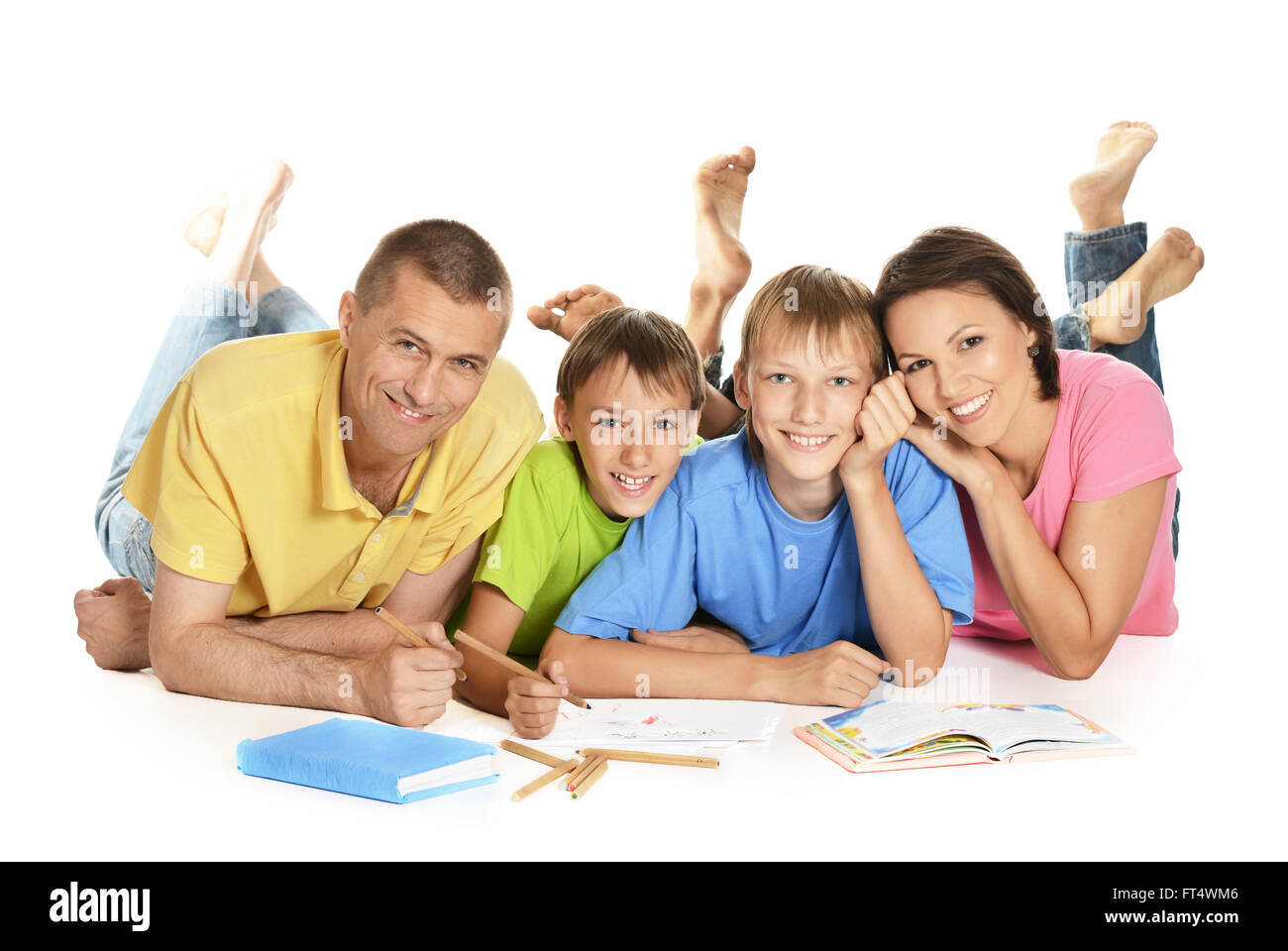 Parents help children Stock Photo - Alamy