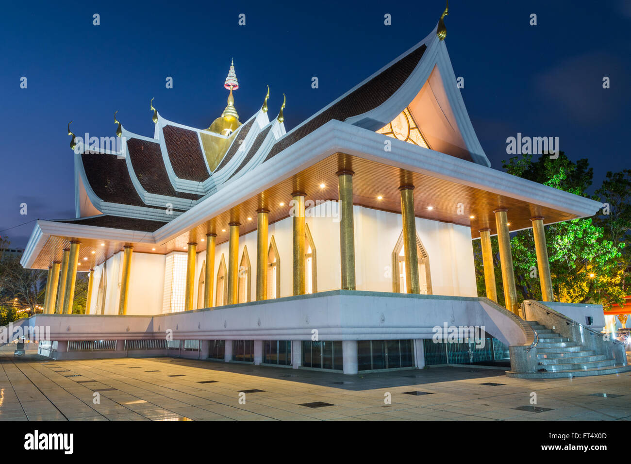 Pa pradu temple, landmarks and attractions Rayong, Thailand, in ...