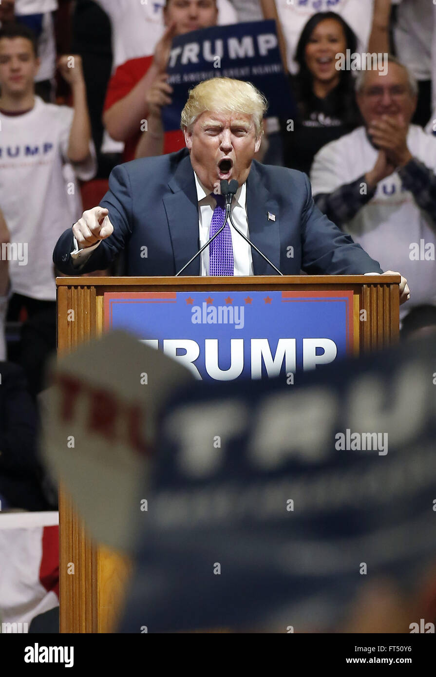 Donald J. Trump holds a President Rally at South Point Arena Featuring ...