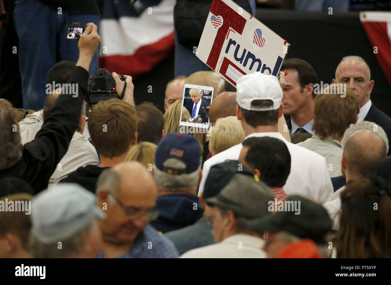 Donald J. Trump holds a President Rally at South Point Arena Featuring ...