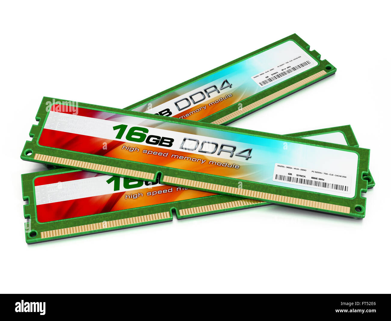 Generic RAM modules isolated on white background Stock Photo - Alamy