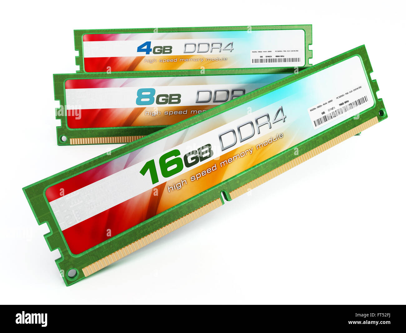 Generic RAM modules isolated on white background Stock Photo - Alamy