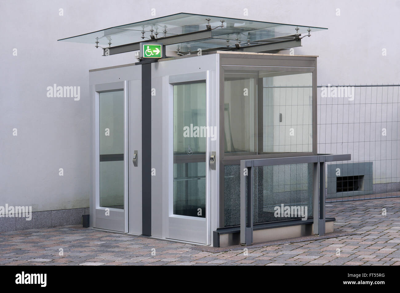 Elevator cabin for transportation of disabled people in carriages on ...