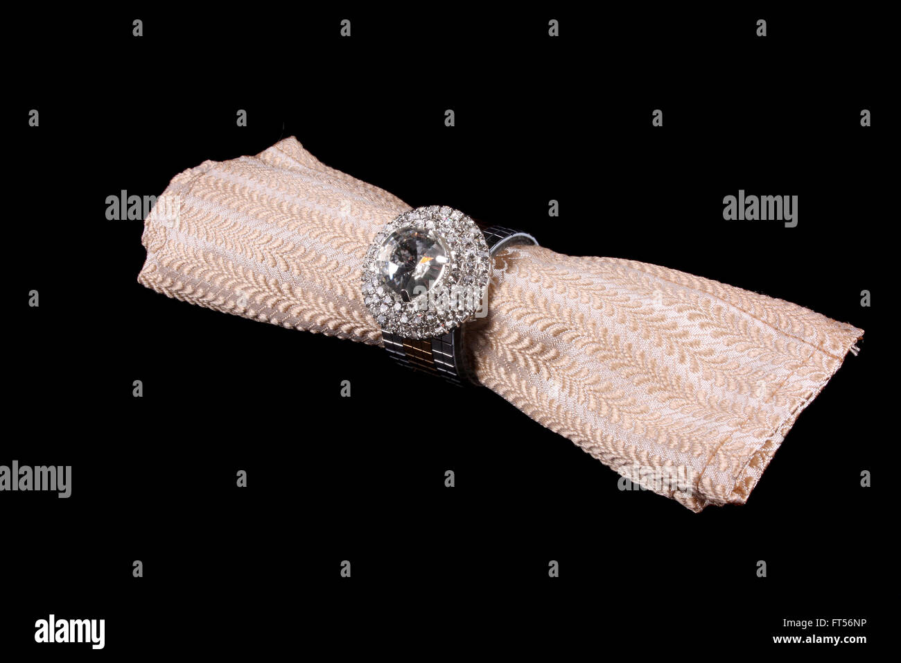 A luxurious tissue holder designed and decorated with diamonds in ...