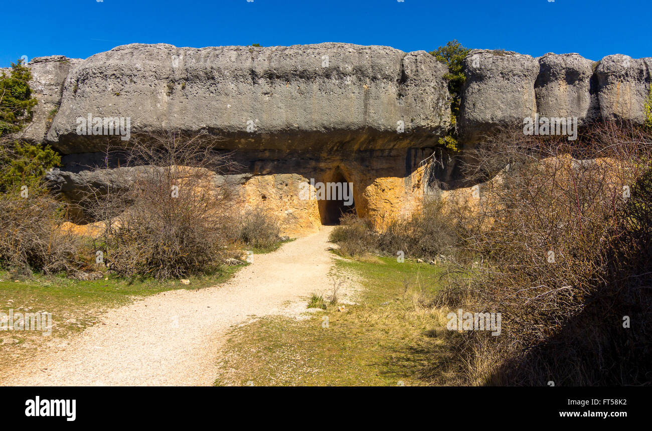 Rocks with capricious forms in the enchanted city of Cuenca, Spain ...