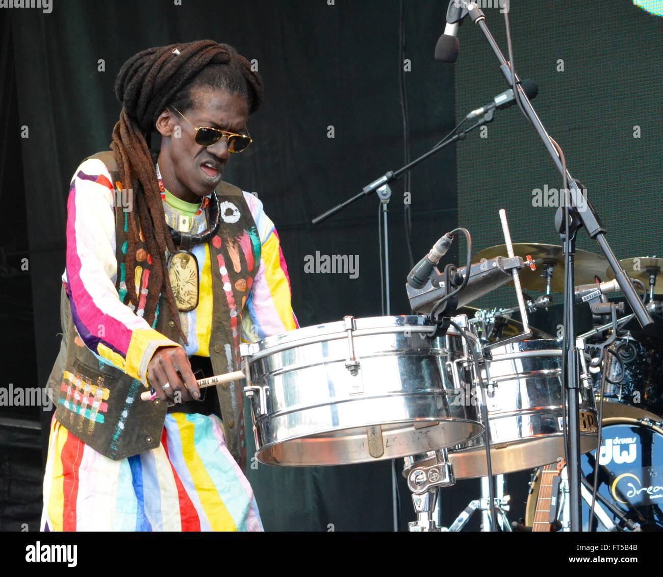 Cheikh Lo, Open Air Stage, WOMAD 2015, Wiltshire, England, UK, GB Stock ...
