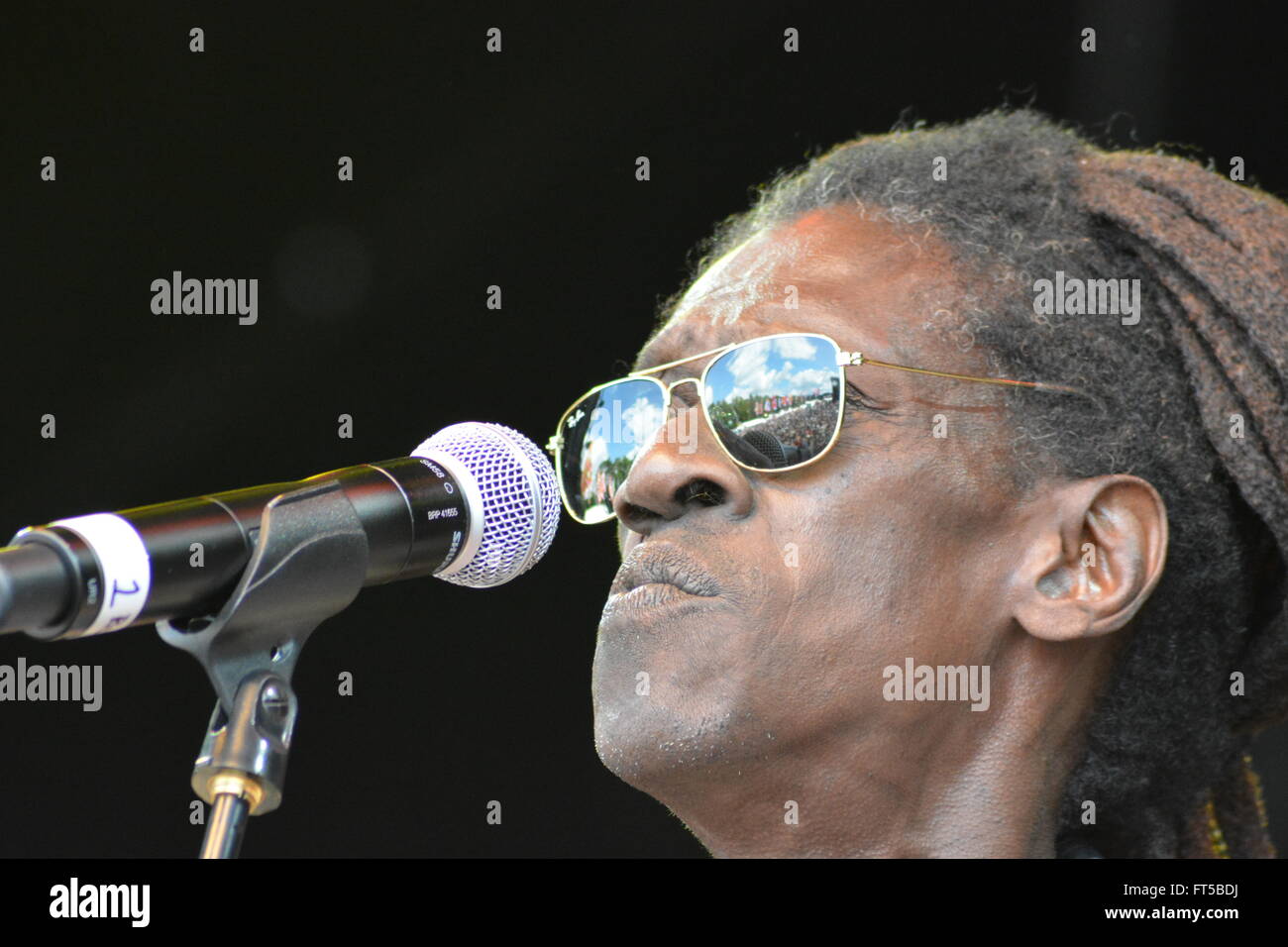 Cheikh Lo, Open Air Stage, WOMAD 2015, Wiltshire, England, UK, GB Stock ...