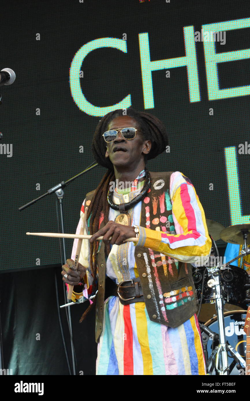 Cheikh Lo, Open Air Stage, WOMAD 2015, Wiltshire, England, UK, GB Stock ...