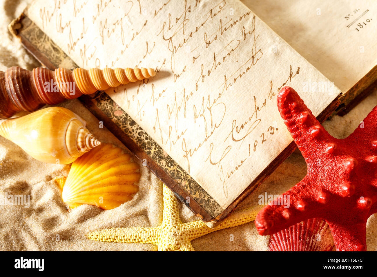 Book and conch hi-res stock photography and images - Alamy