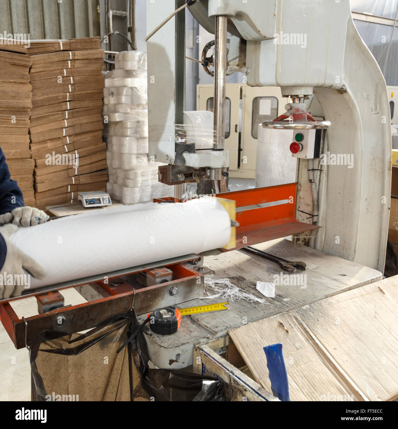 Process of various paper products manufacturing indoors Stock Photo - Alamy