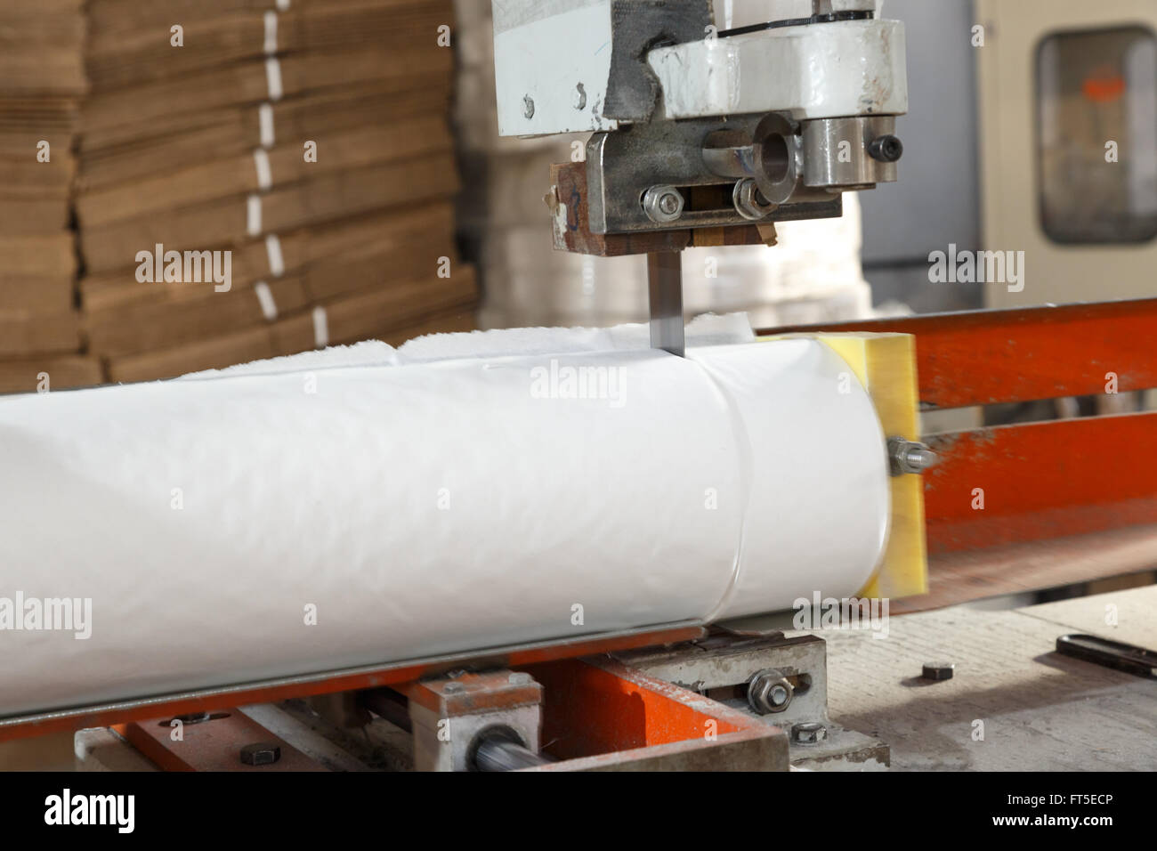 Process of various paper products manufacturing indoors Stock Photo - Alamy