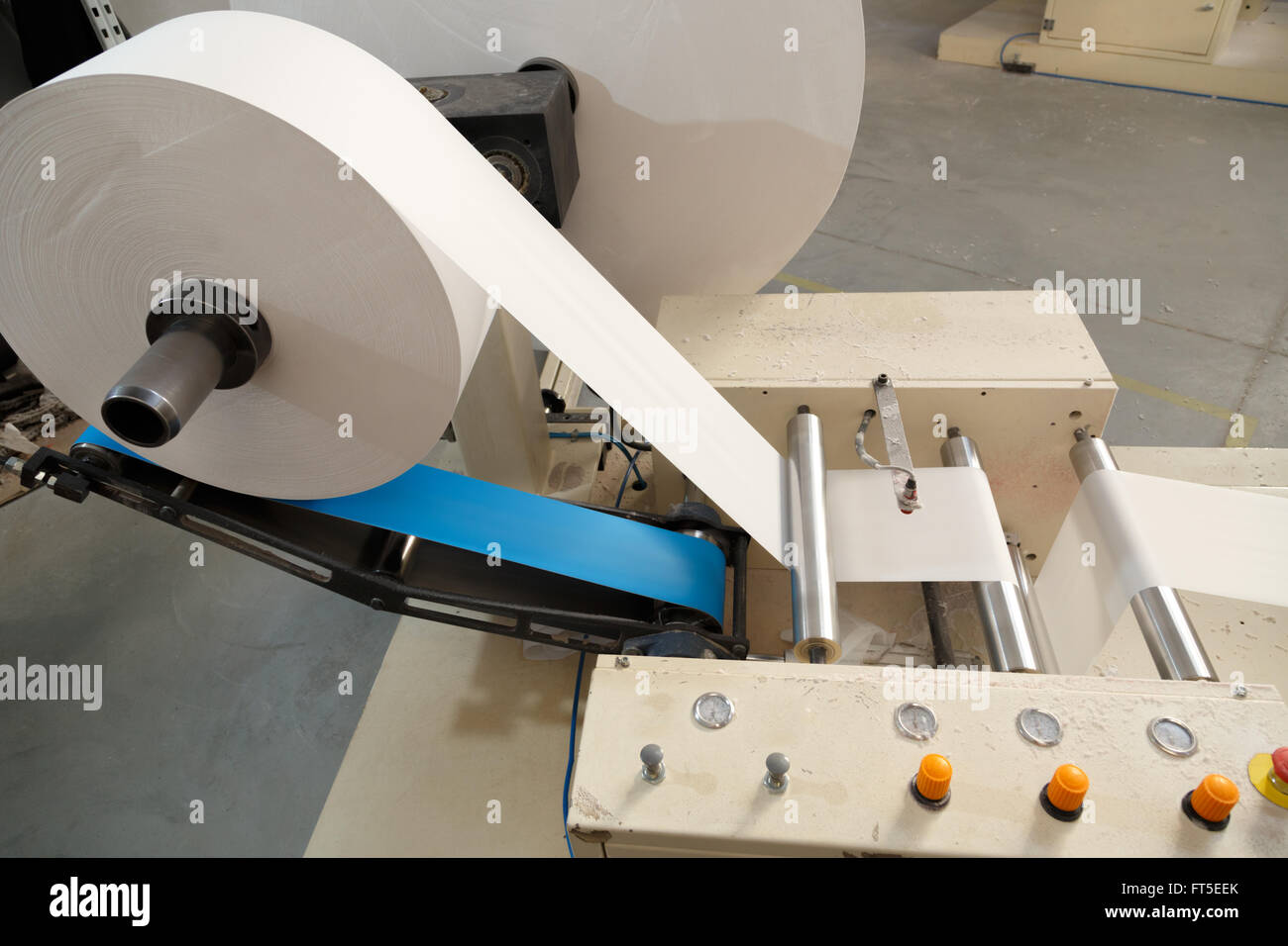 Process of various paper products manufacturing indoors Stock Photo - Alamy