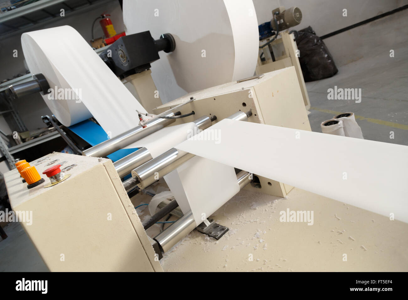 Process of various paper products manufacturing indoors Stock Photo - Alamy