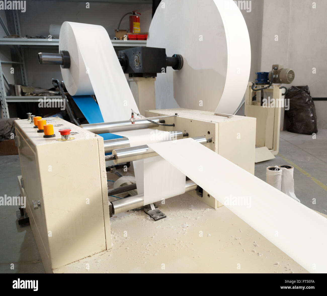 Process of various paper products manufacturing indoors Stock Photo - Alamy