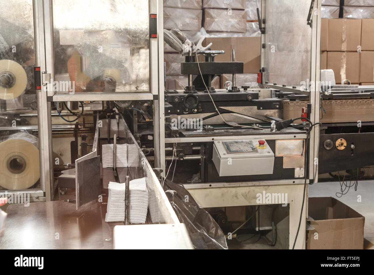 Process of various paper products manufacturing indoors Stock Photo - Alamy