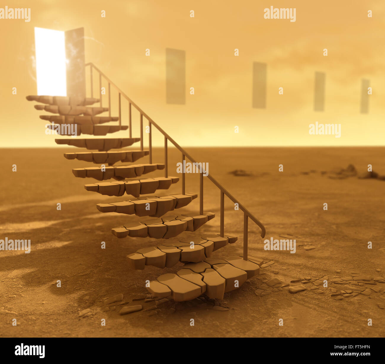 Stone stairs in the desert Stock Photo - Alamy